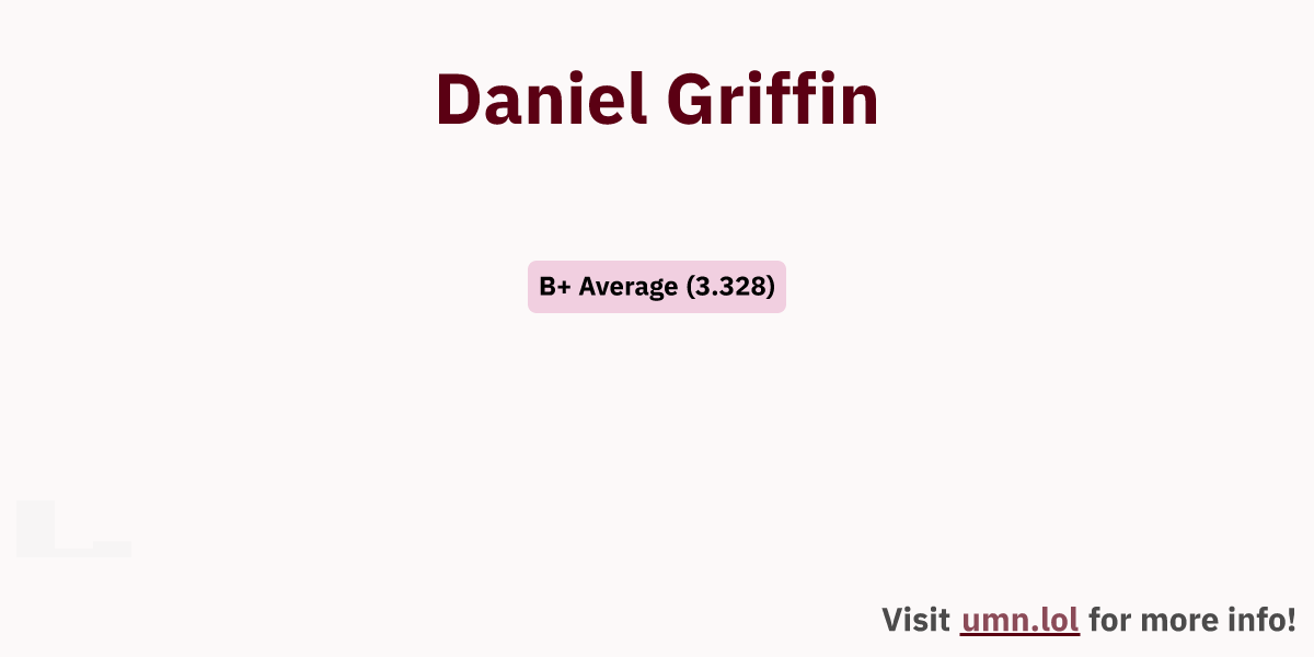 Daniel Griffin | GopherGrades