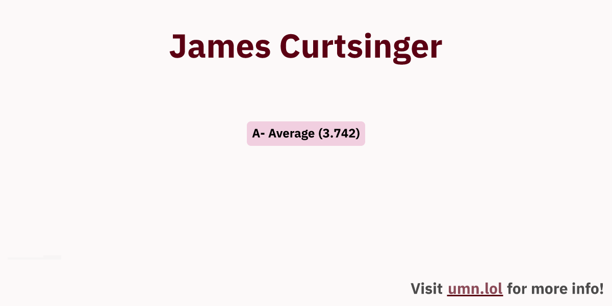 James Curtsinger | GopherGrades
