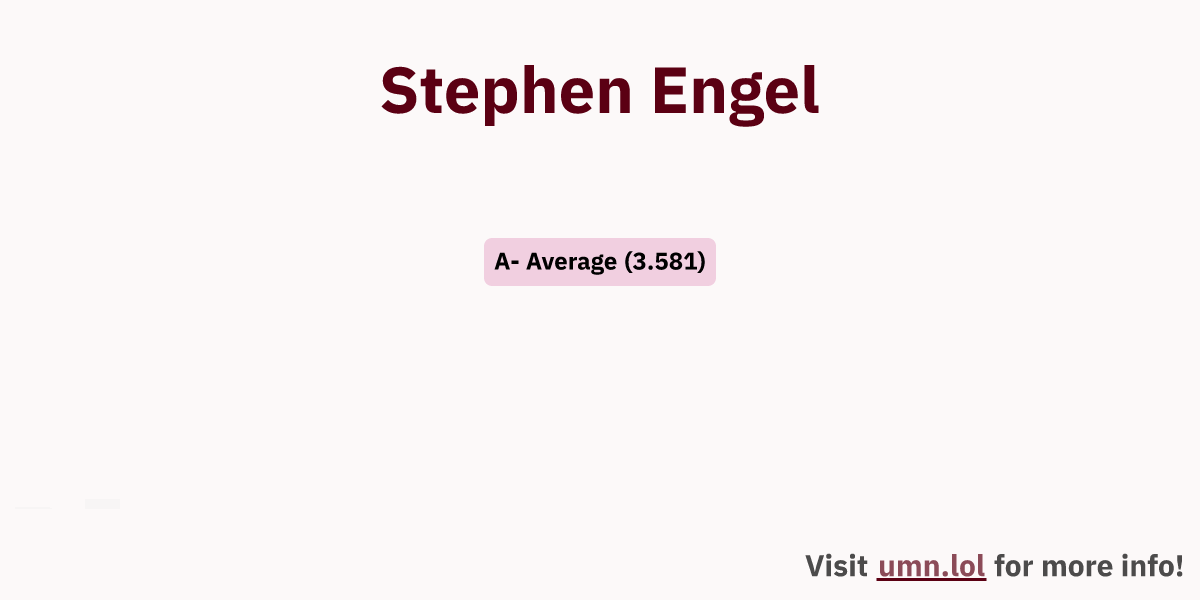 Stephen Engel | GopherGrades